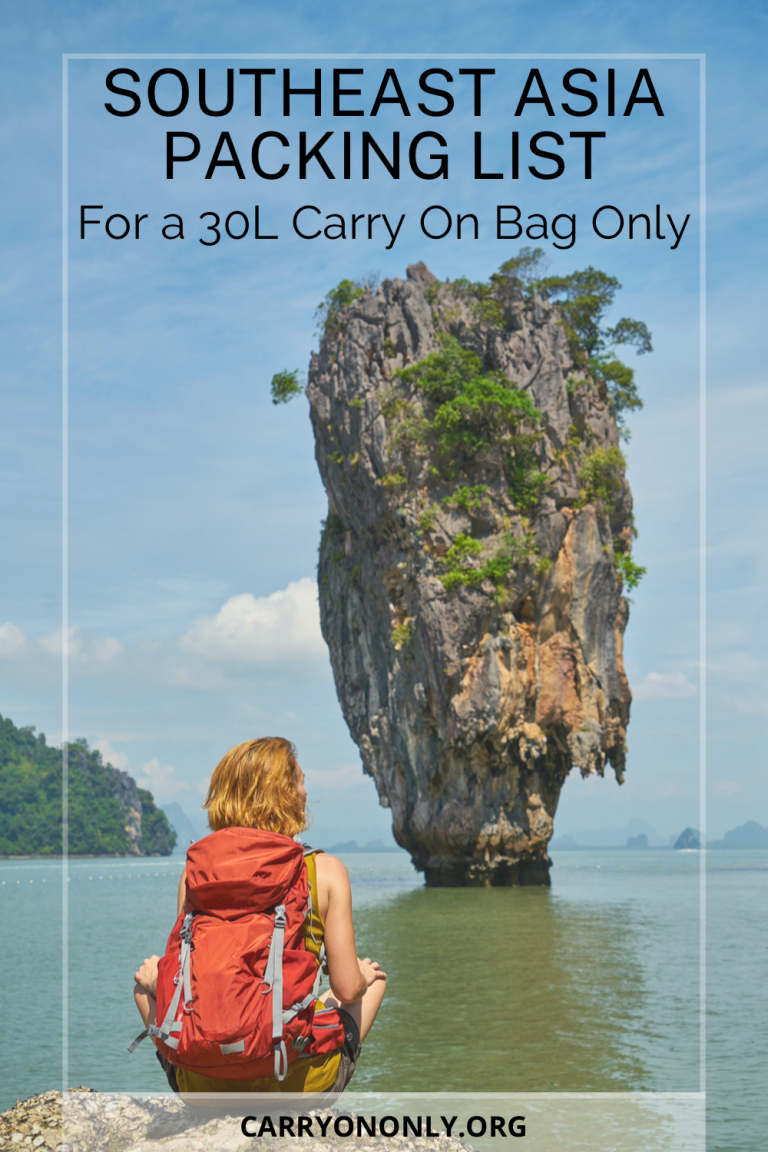 Southeast Asia Packing List: Best Guide for a 30L Carry On Backpack ...